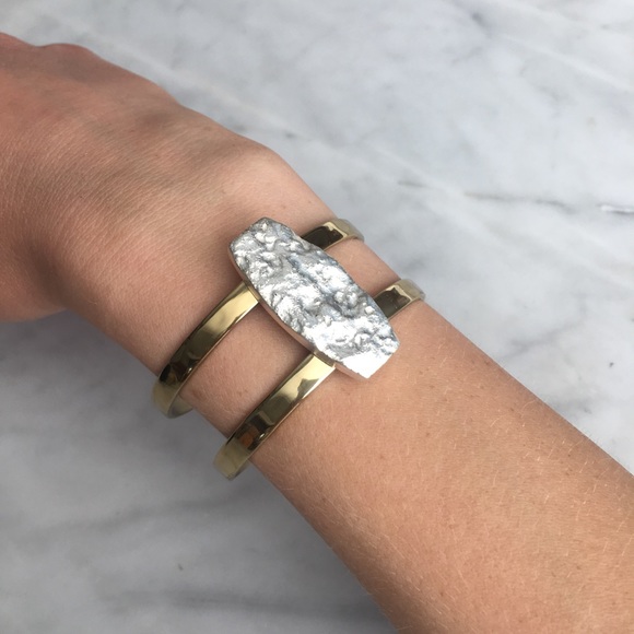 Rustic Cuff | Jewelry | Rustic Cuff Silver And Gold Bracelet Set | Poshmark